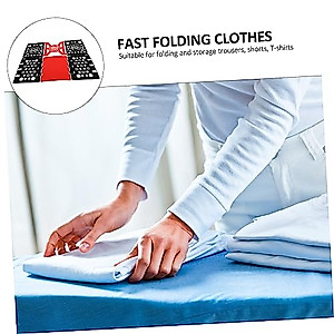 Cabilock 1pc Clothes Folding Board Plastic Laundry Folders Shirt Folding Board Closet Organizer Clothing Tray Kids Shirt Plastic File Folders Tool Organizer Bag Plastic Stacking Board Red