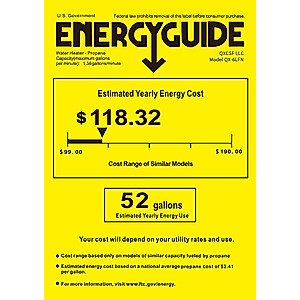 QXCSF 1.58GPM Outdoor Tankless Water Heater, 6L Portable Instant Propane Gas Water Heater for RV Camping, 3.5PSI Water Pressure To Ignite, All Season Usable, Safety Protection