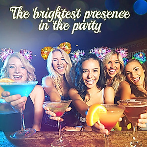 60 Pack Light up Cat Ears Headband Bulk Multicolor Cute Glow Headband Party Rave Hair Accessories for Women Girls Kids Festival Birthday Party Accessories