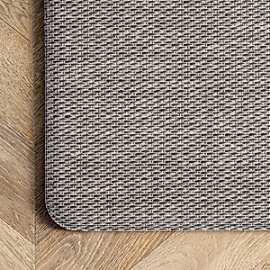 nuLOOM Casual Braided Anti Fatigue Kitchen or Laundry Room Comfort Mat, 2x4, Light Grey