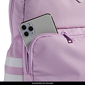 adidas Classic 3-Stripe Durable Backpack Student Athletic Sport Laptop Book Bag Discontinued, Bliss Lilac Purple/White/4.0, One Size