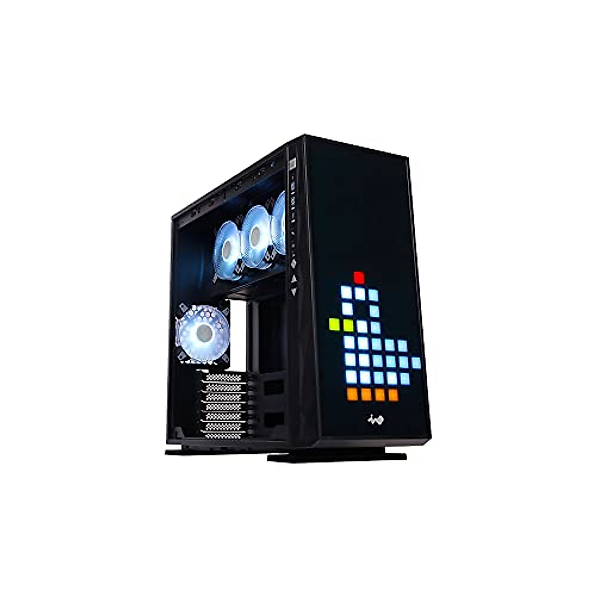 in Win 309GE (IW-CS-309GE-BLK) EATX/EEB Mid Tower with 4 ARGB Fan, Black