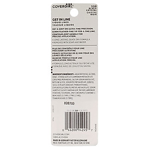COVERGIRL Get In Line Liquid Eyeliner, Black Crystal, 0.08 Fl Oz (packaging may vary)