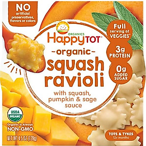 Happy Tot Organic Squash Ravioli, 4.5 Oz