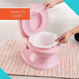 Summer My Size Potty, Pink Realistic Potty Training Toilet Looks and Feels Like an Adult Toilet Easy to Empty and Clean, 1 Count (Pack of 1)