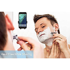 PJYU Phone Holder Wall Mount with 3M VHB Adhesive Strips Phone Charging Holder Compatible for iPhone, Samsung, Smartphone and Most Other Cellphones