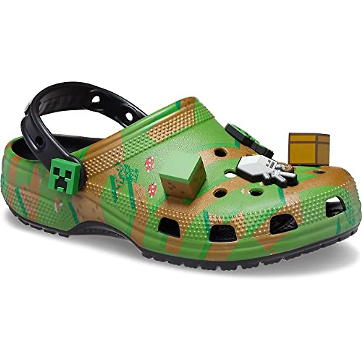 Crocs Unisex Classic Minecraft Clogs, Multi Green, Numeric_7 US Men