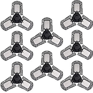 MAVARO Bright Led Garage Light, Garage Lights Ceiling Led, Three Glow Light for Garage, Workshop 8 Pack