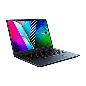 ASUS VivoBook Pro 14 OLED Slim Laptop, 14” WQXGA+ 16:10 OLED Display, AMD Ryzen 7 5800H CPU, NVIDIA GeForce RTX 3050, 16GB RAM, 1TB SSD, Windows 11 Pro, Quiet Blue, M3401QC-EB74