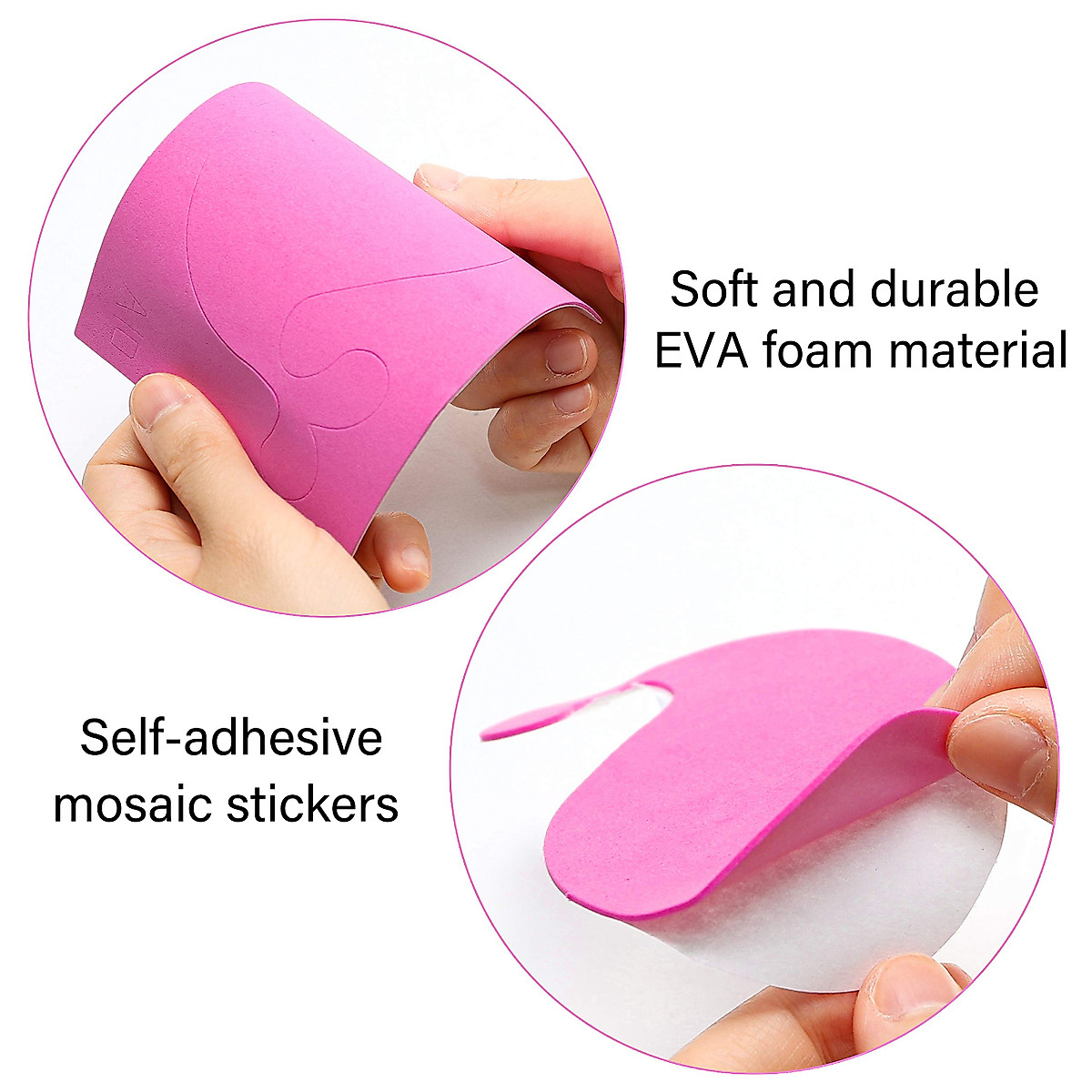 MALLMALL6 20Pcs Mosaic Sticker Art Kits for Kids Toddler Unisex