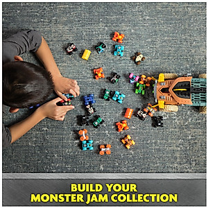 Monster Jam Mini Jam, Megalodon Mad Hog Chomper and Monster Truck, Fun Cleanup and Storage, Kids Toy Gifts for Boys and Girls Ages 3 and Up