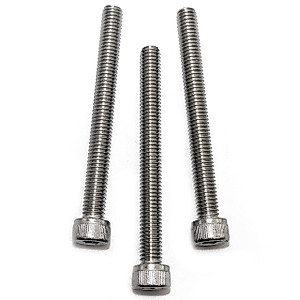 Fullerkreg M8-1.25 x 65MM Socket Head Cap Screws, Allen Socket Drive, Din 912, AISI 304 Stainless Steel (18-8), Full Thread, Bright Finish, Machine Thread, Quantity 5