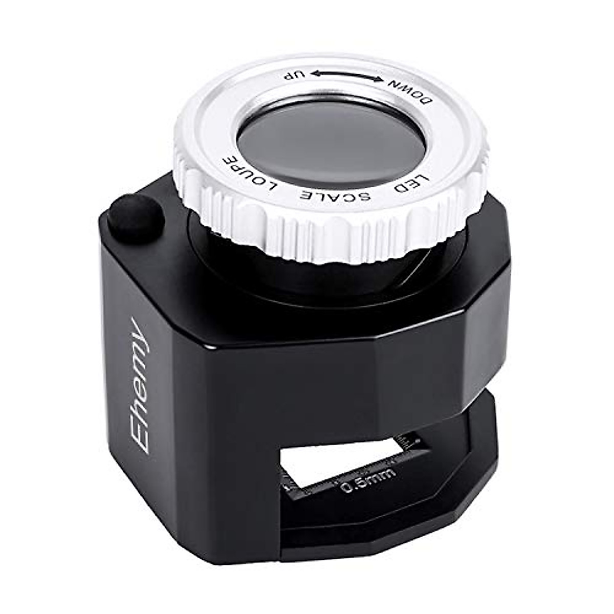 Loupe Magnifier 30X Aluminum Alloy Magnifier Illuminated Adjustable Focal Length Desktop Magnifier with 6 Lights for Jewelry Textile Optical Currency Coins Stamps Circuit Board Gems …