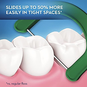 Oral-B Glide Detoxifying Mint Dental Floss Picks Infused with Tea Tree Oil, 75 Count (Pack of 4)