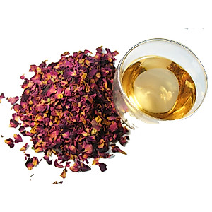 Organic Rose Flower Rose Petals Tea caffeine free herbal tea (Organic Rose Flower 4 OZ)
