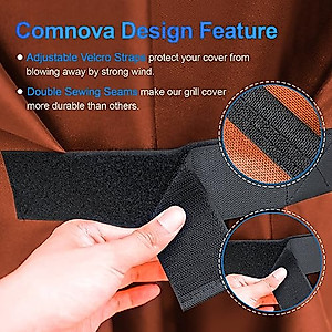 Comnova Grill Cover for Weber Q Serie Grill on Cart - 7113 BBQ Covers for Weber Q2000/Q200/Q1000/Q100 with Portable Stand, Heavy Duty & Waterproof BBQ Cover for Weber Q2200, 2400, 1200, 1400 and More