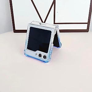 MGKESOSP Case for Samsung Galaxy Z Flip 5 with Hinge Protection,Wireless Charging Support,Lightweight Z Flip 5 Phone case Compatible with MagSafe (Blue)