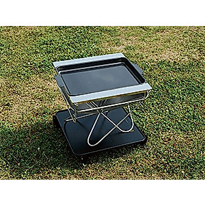 Snow Peak Iron Griddle - Perfect for Cooking Over a Fire or BBQ - 21.75 x 13 x 1.4 in