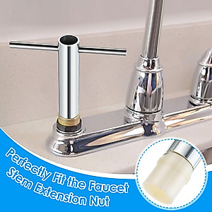 Feekoon Cartridge Retainer Removal Tool with Handle Compatible with Moen 14272, Easy to Push and Pull Rebuild Cartridge Puller Replacement for 1224, 1234, 1248 Faucet Bathtub Replacement Part (Silver)