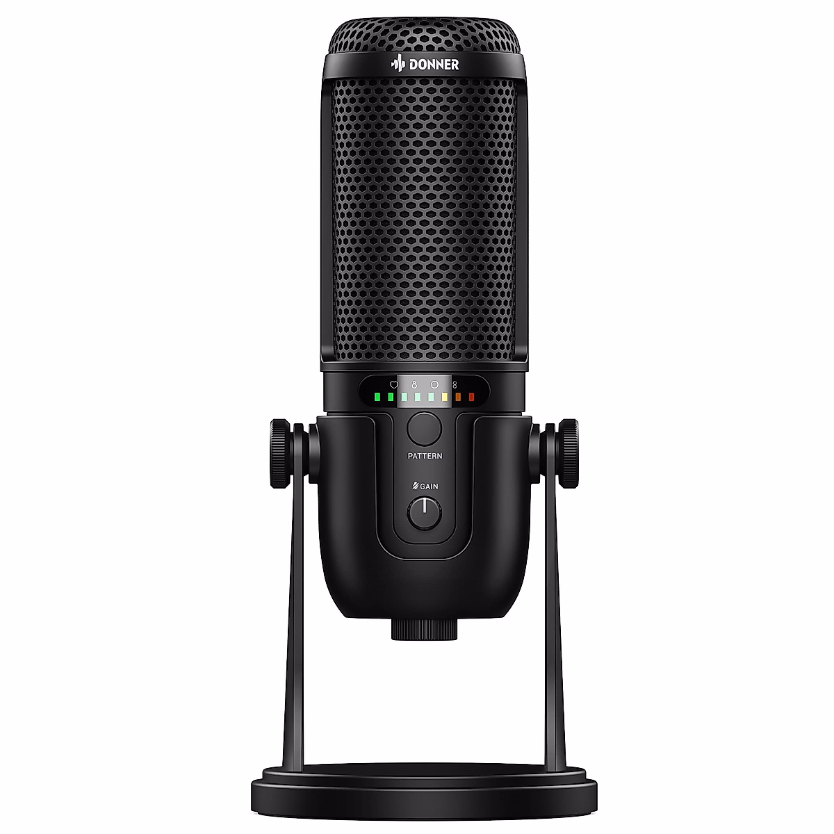 Donner USB Condenser Microphone for PC, PS4/5, USB Microphone with Instrument Interface for Gaming Recording Streaming Podcasting, 4 Pickup Patterns, Compatible with Major Live Broadcast Software