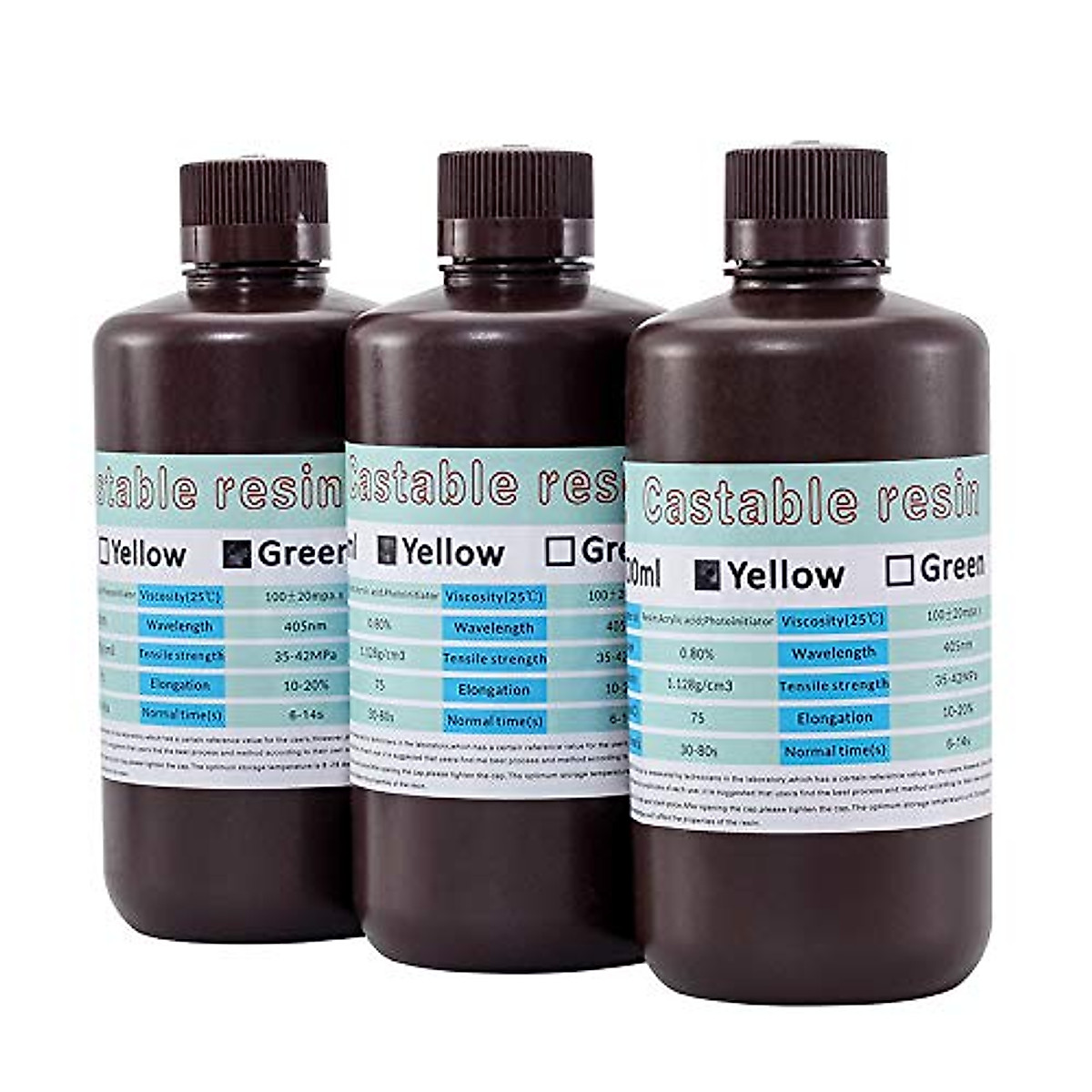 3D Printer Castable Resin Jewelry Liquid Casting/Wax Resin for LCD 3D Printer 1000 ml Casting Resin for All Different LCD 3D Printer