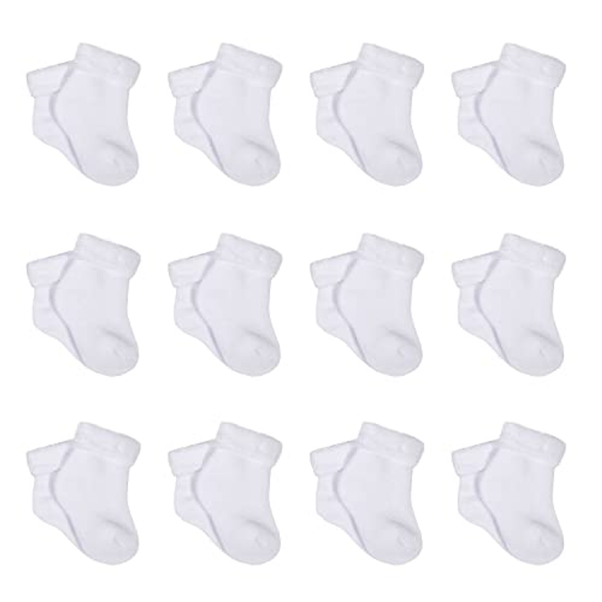 Gerber Unisex Baby 12-Pair Sock Bundle white 0-3 Months