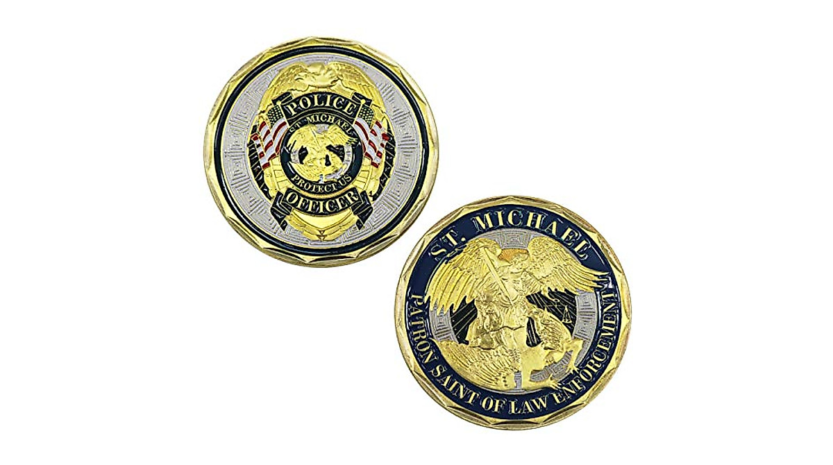 St. Michael Police Challenge Coin for Law Enforcement