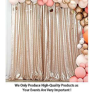 ShinyBeauty PHOTOBOOTH Background Best Choice-7FTx7FT-Champagne-Sequin Photography Backdrop Curtains for Wedding