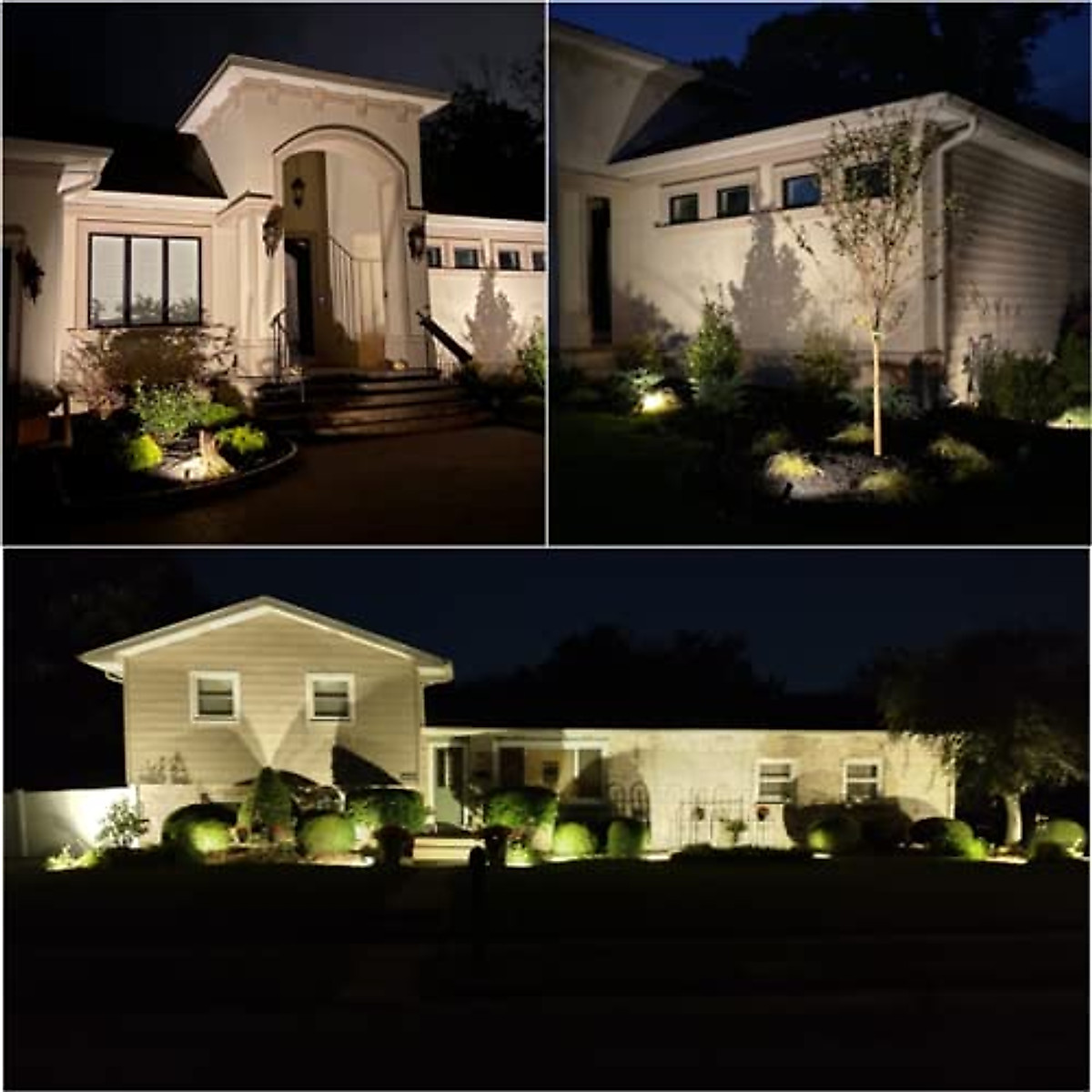 VENUS MANUFACTURING 2 Pack Low Voltage Wall Wash Lights 12V LED Landscape Lighting 18 Watt 600 Lumen Flag Light 2700K Warm White Metal Outdoor Spotlight Black Trees Light for Garden & Yard