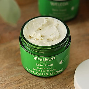 Weleda Skin Food Body Butter 5 Fluid Ounce, Sustainable Glass Jar, Plant Rich Hydrating Moisturizer with Shea and Cocoa Butter, Sweet Almond Oil and Pansy