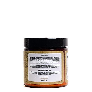 Jamaican Black Castor Oil Coconut Hair Food 4 oz | Seals, Softens, Defines & Promotes Hair Growth | Traditional Handmade Jamaican Black Castor Oil & Coconut |