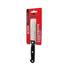 GINSU Kiso® Dishwasher Safe and Always Sharp 3.5” Paring Knife, Black
