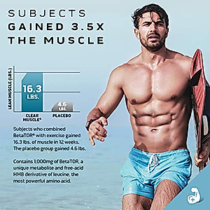 Muscletech HMB Supplements 1000mg, Clear Muscle (84 Liquid Softgels) - Highest Grade HMB for Lean Muscle & Recovery - HMB Free Acid Muscle Supplement - Help Decrease Muscle Breakdown