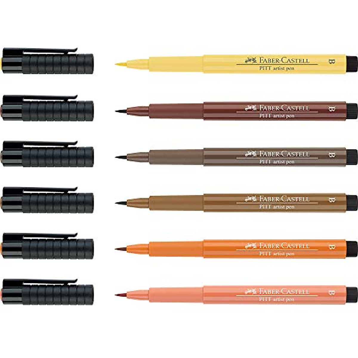 Faber-Castel FC167106 Box of 6 PITT Artist Terra Pens, India Ink, B Box