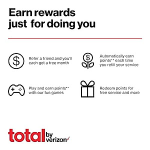 Total by Verizon TCL 30 T, 32GB, Black - Prepaid Smartphone (Locked)