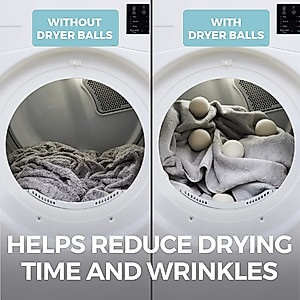 HOME GENIE Durable and Gentle Mesh Laundry Bags for Washing Delicates and Wool Reusable Dryer Balls, Bags 3 Pk Medium, Silicone Zipper, Balls 4 Pack, 400 Laundry Loads, Both Color White, 2 Item Bundle