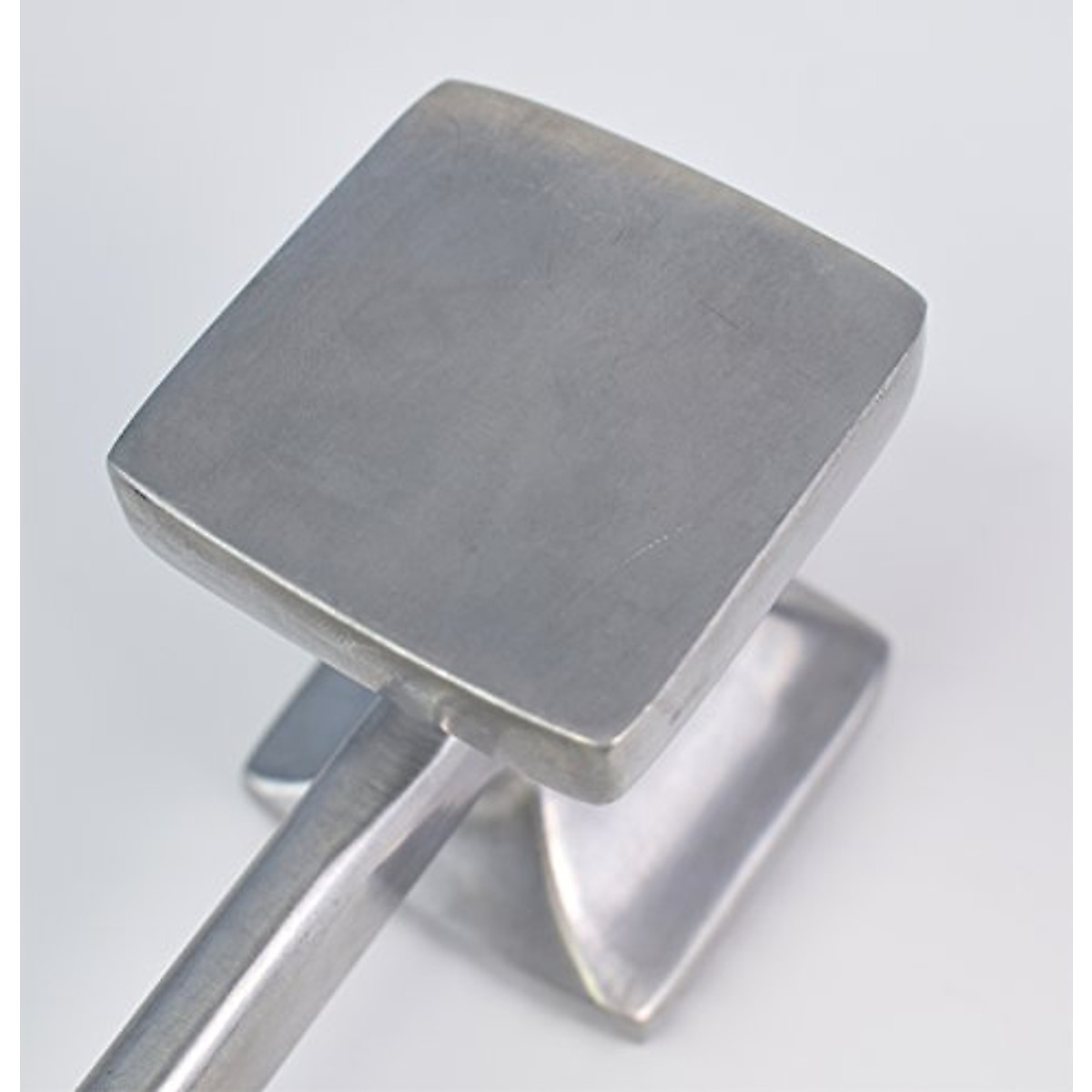 Jim Beam Stainless Steel Heavy Duty Construction Meat Tenderizer with Soft Grip Handle, Medium, Silver