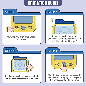 Fisca Kids Learning Pad with 60 Flash Cards 180 Questions for Toddlers 3 4 5 6 Year Old, Electronic Touch Screen Interactive Preschool Educational Toy Learning Logic & Thinking for Boys and Girls