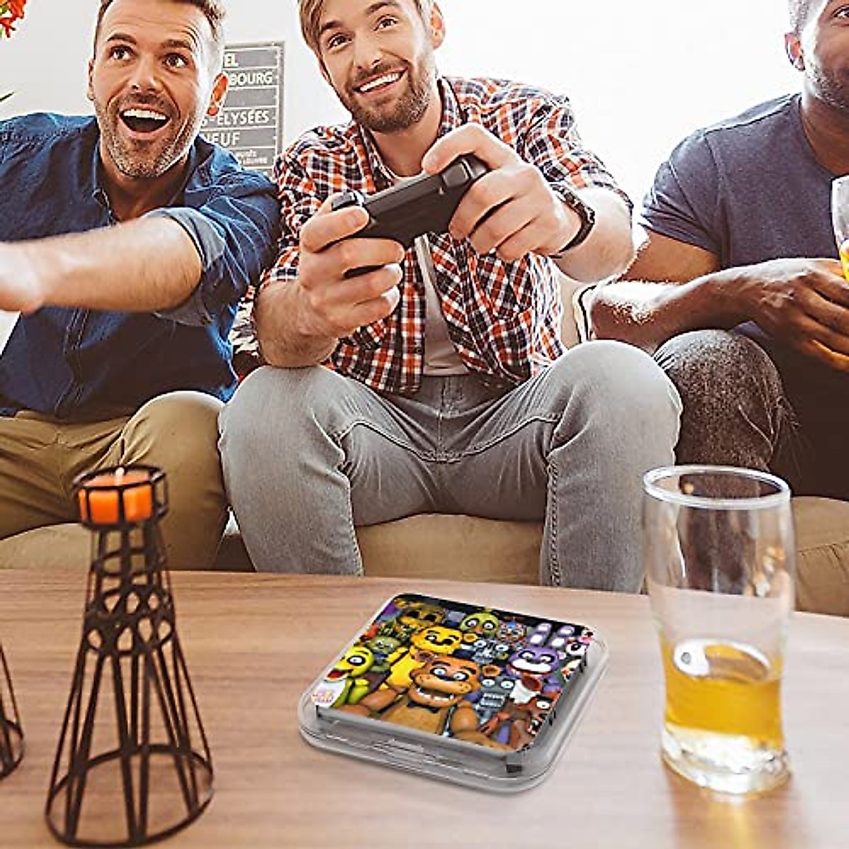 F-NAF Game Card Case Compatible with Switch Games - 12 Slots Storage Box, Slim and Portable Protective Shell Storage Bag.