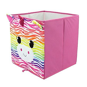 Mainstays Collapsible Storage Bin, Rainbow Unicorn