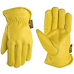 Men's Deerskin Winter Work Gloves,100-gram Thinsulate Insulation, Fleece-Lined, X-Large (Wells Lamont 963XL), Saddletan