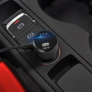 RIIEYOCA Dash Cam Micro USB Power Cable, with Switch USB 5V 2.4A Port, for Most Dash Camera and GPS Navigation, Compatible with USB Port Devices（Cable:11.48ft）