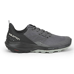 Salomon Men's OUTPULSE Gore-Tex Hiking Shoes for Men, Magnet/Black/Wrought Iron, 9