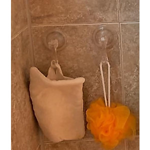 LMI LOVE MORE IDEA Suction Cup Hooks Large Clear Reusable Heavy Duty Hanger Strong Hooks for Bathroom 、Kitchen、Window、Glass and All Smooth Surface Inside and Outside (L-10pack)…