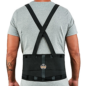 Ergodyne ProFlex 100 Back Support Brace, 8" Spandex Belt, Adjustable, Removeable Straps