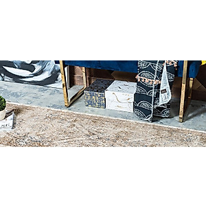 Unique Loom Chateau Collection Area Rug, 4' x 4' Round, Beige