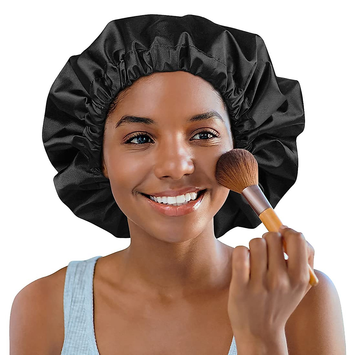 Jumbo Shower Cap for Men and Women with Box Braid, Locs, Long Curly Hair to Prevent Frizz