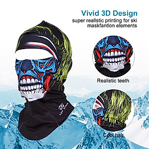 EXP VISION Ski Snowboard Goggles with Balaclava Ski Mask for Women Men and Younth, OTG Snow Goggle Anti Fog Winter Face Mask