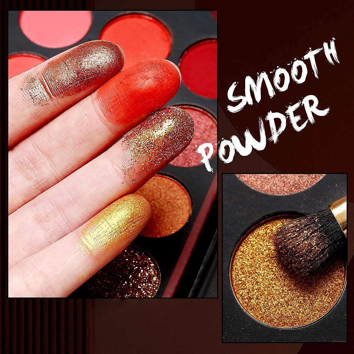 Eyeshadow Palette Glitter Pro 60 Colours Matte Shimmer Eye Shadow All In One Makeup Palette High Pigmented Metallic Colour Eye Shadow Powder Easy To Blend Sparkle Glitter Eyeshadow Pallet Brown