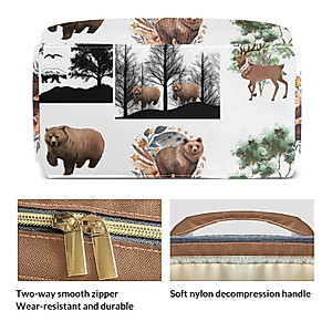 zaaprintblanket Custom Woodland Winter Animals Pine Tree Diaper Bag Backpack with Name Personalized Nappy Baby Bag for Women Mommy Girl Gift
